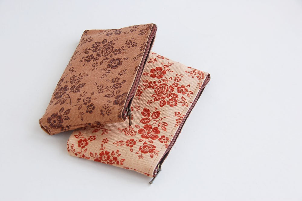 Persimmon dyed rectangular pouch – COOLISTIC